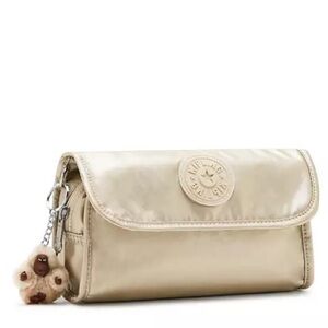 Kipling | Bags | Kipling Daisee Gold Metallic Pouch New | Poshmark